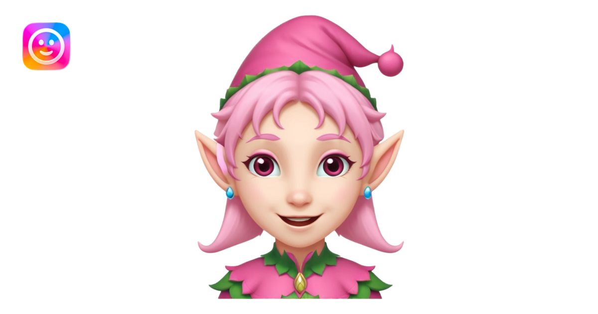 pink elf emoji | AI Emoji Generator