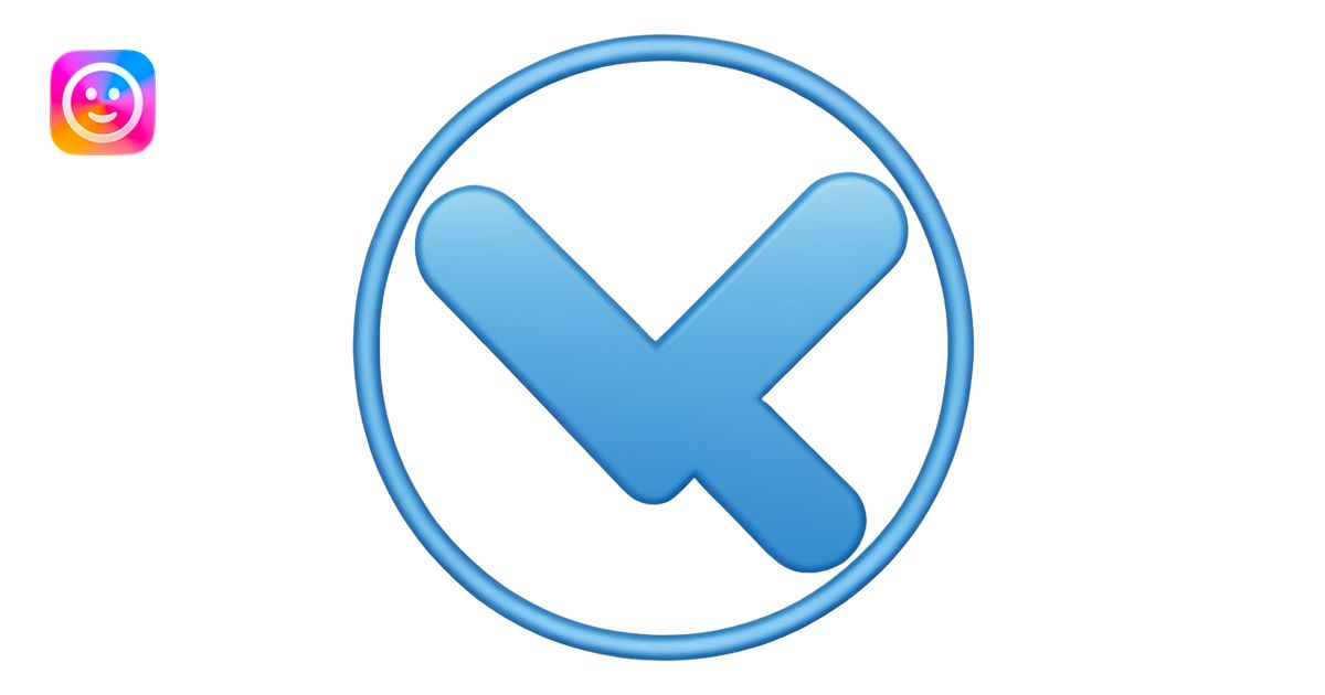 The blue check mark and the check mark itself should be in the middle ...