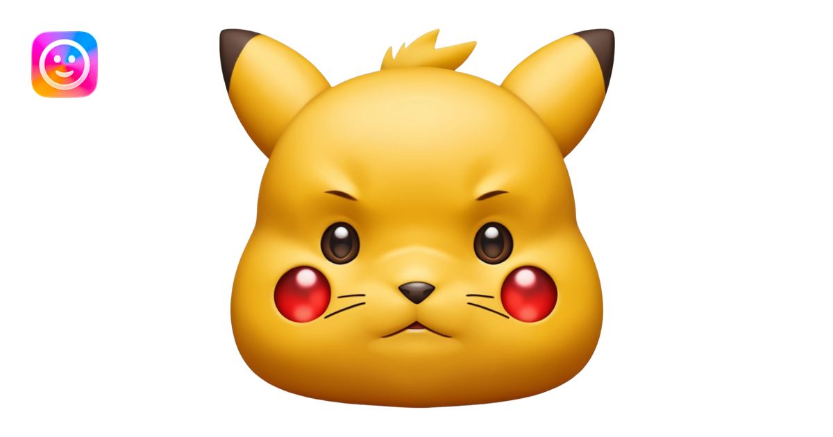 Un Pikachu rouge qui et triste emoji | AI Emoji Generator