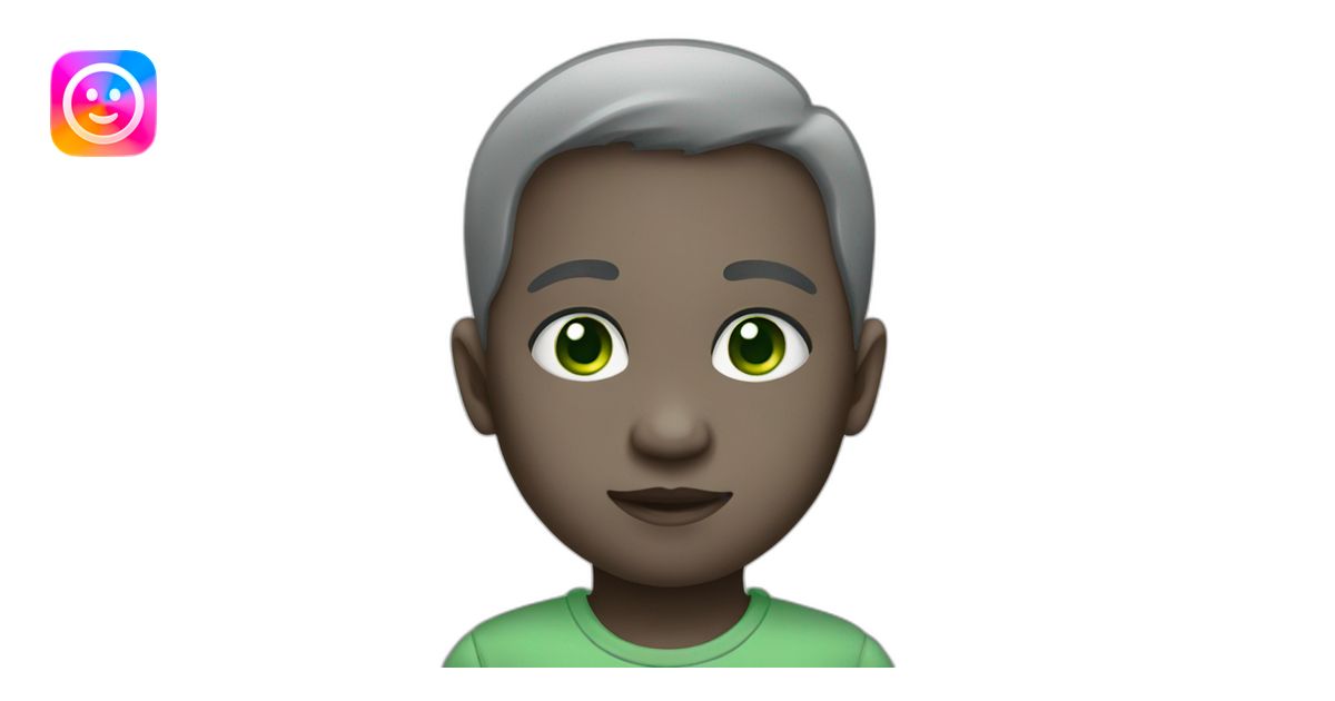 WhatsApp infant emoji with grey skin and green eyes emoji | AI Emoji ...