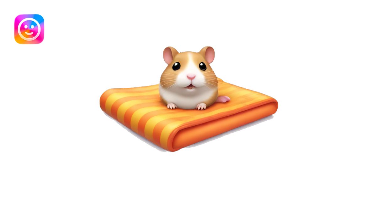 hamster relax on sunbed emoji | AI Emoji Generator