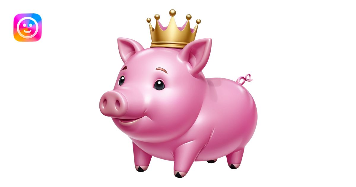 jeff koons inflatable princess pig emoji | AI Emoji Generator