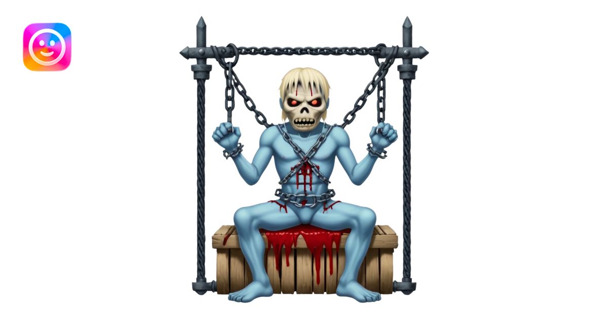 iron maiden monster Eddie in a medieval torture device - cover x factor ...