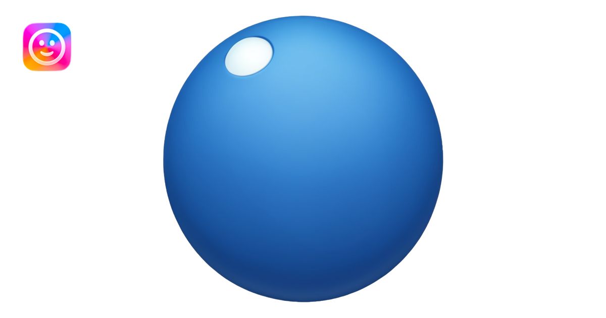 Blue ball bouncing across continents emoji | AI Emoji Generator