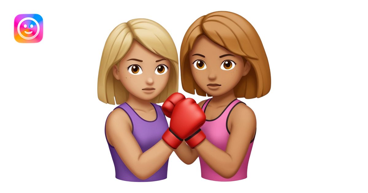 Girl punching girl emoji | AI Emoji Generator