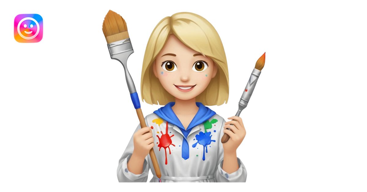 girl painter emoji | AI Emoji Generator