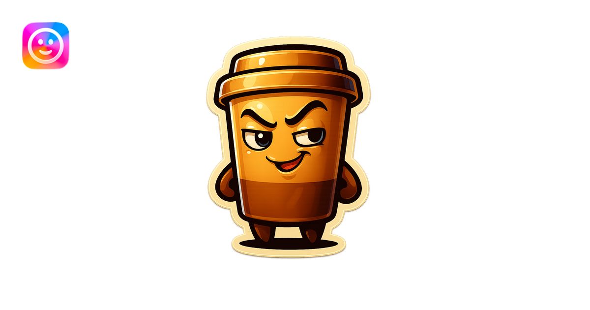 Tall coffee cup, dramatic, naughty flirty, smirking, eyebrow wiggle ...