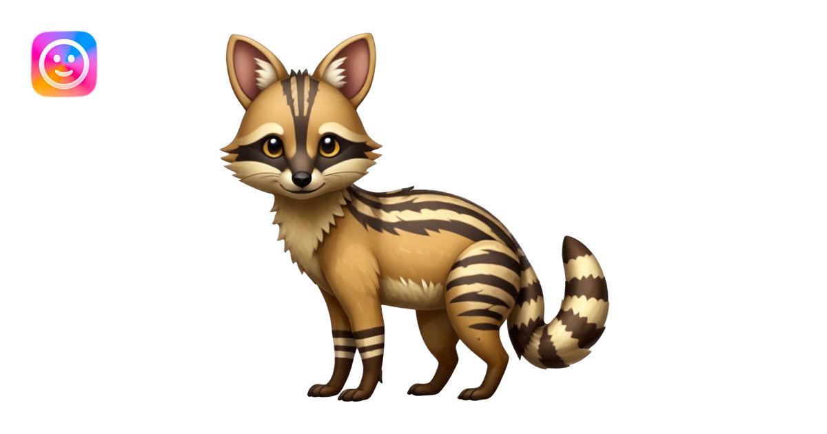Shiny Glossy Aardwolf-Maned-Numbat-Tanuki-Genet-Bobcat-fusion-animal ...