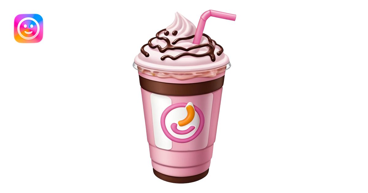 Light pink Dunkin refresher with chocolate cold foam melting into drink ...