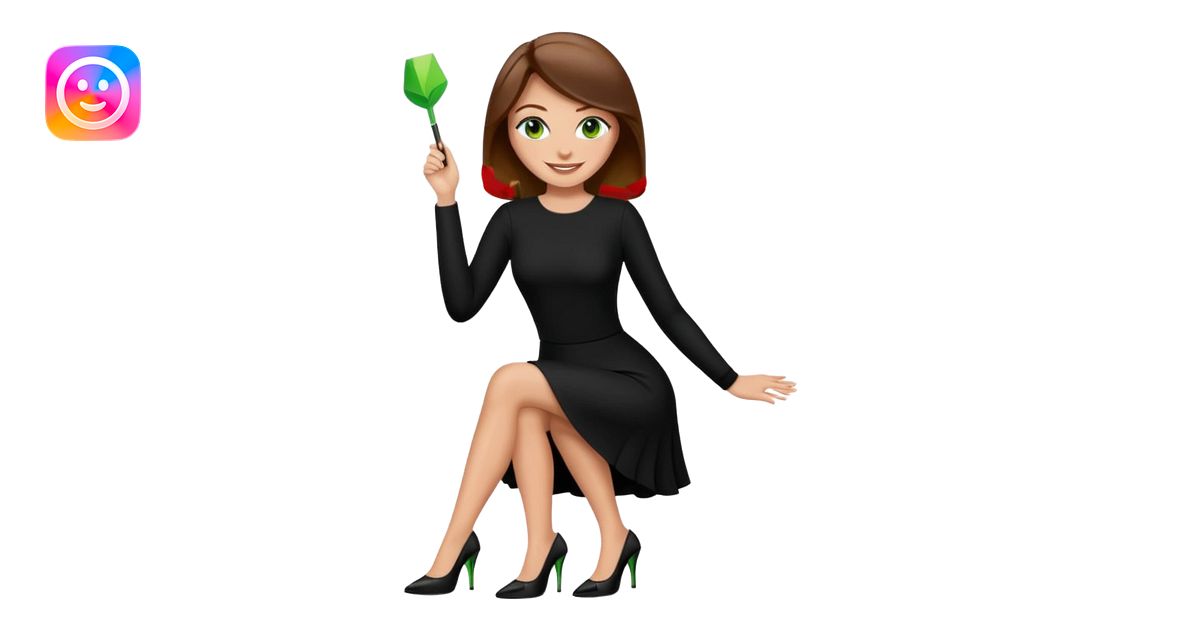 Create Dominatrix in total black clothes,green eyes,brown hair and ...