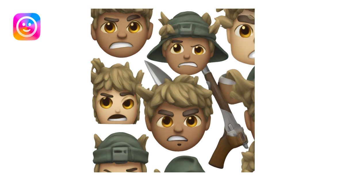 Angry Hunter emoji | AI Emoji Generator
