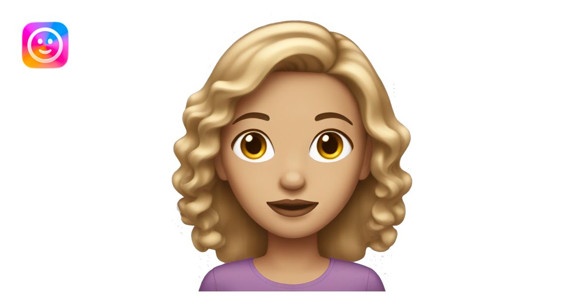 glamorous girl with light brown hair emoji | AI Emoji Generator