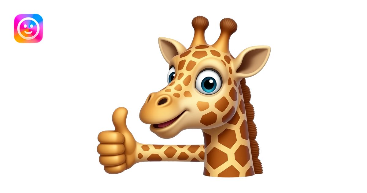 Giraffe Kopf Daumen hoch emoji | AI Emoji Generator