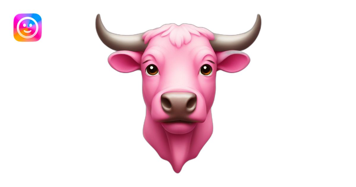 Bull pink emoji | AI Emoji Generator