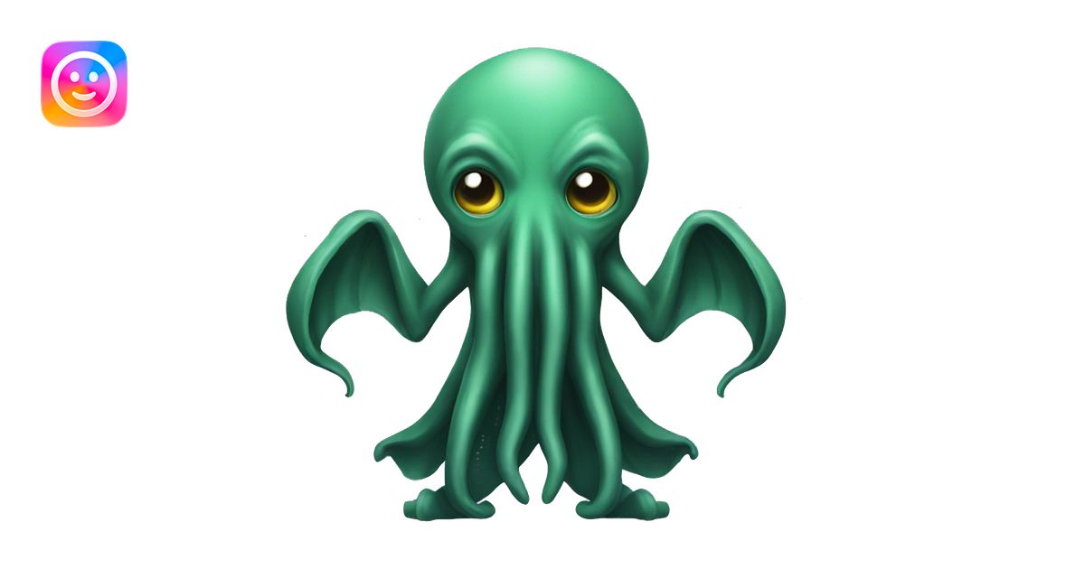 Cthulhu posing T-pose emoji | AI Emoji Generator