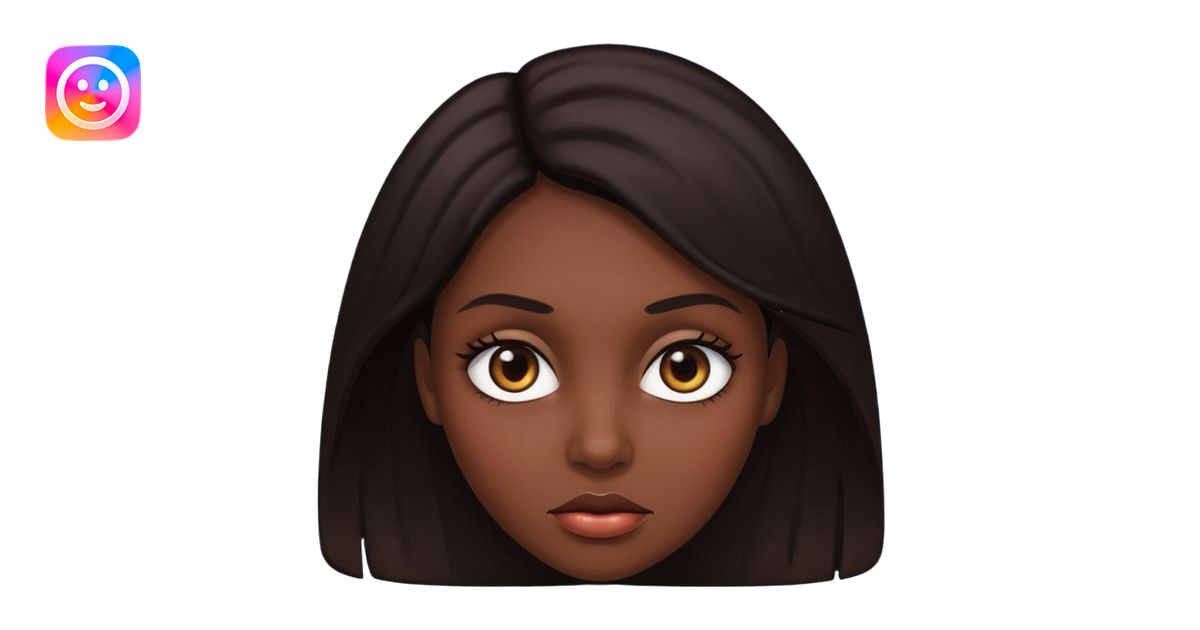 dark hair Woman face emoji | AI Emoji Generator