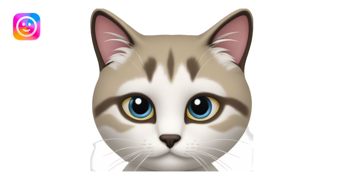 Gato siamés snowshoe emoji | AI Emoji Generator