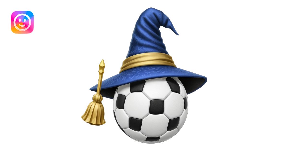 sorcerer hat soccer ball emoji | AI Emoji Generator
