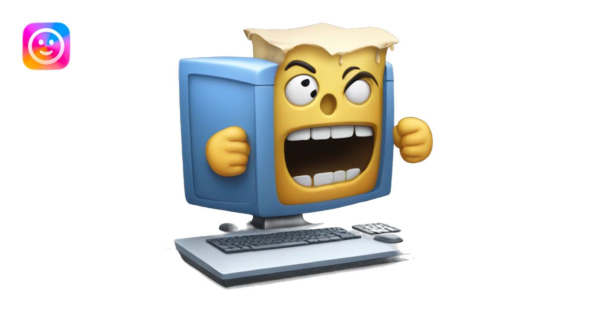 a computer barfing emoji | AI Emoji Generator