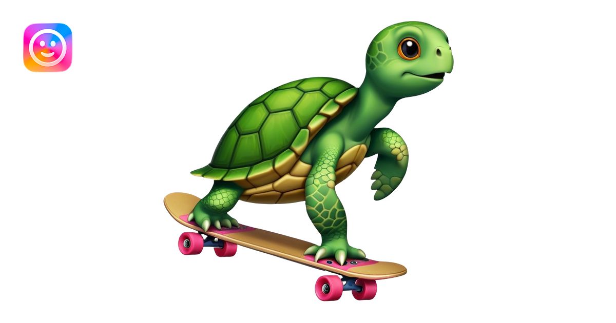 turtle on a skateboard emoji | AI Emoji Generator