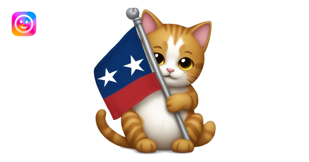 cat hugging texas flag emoji | AI Emoji Generator
