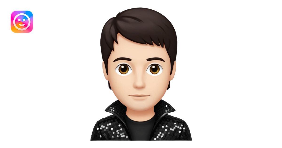 Howard Howett with dark brown hair, black sequin outfit emoji | AI ...