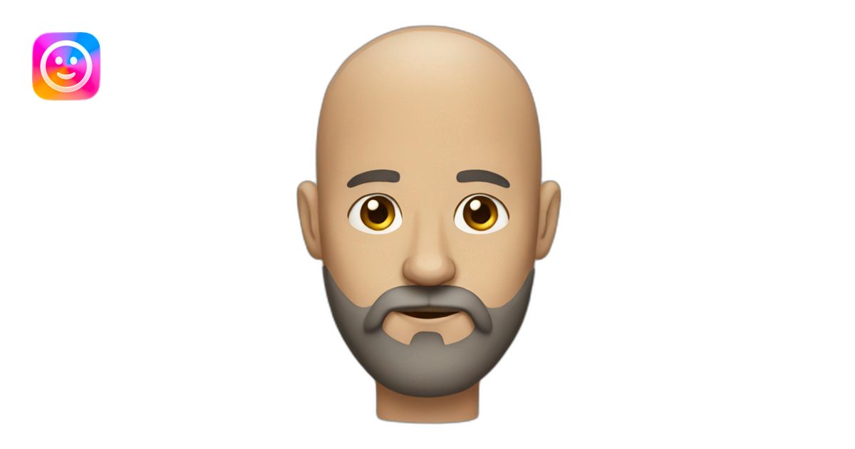 a bald man with full beard emoji | AI Emoji Generator