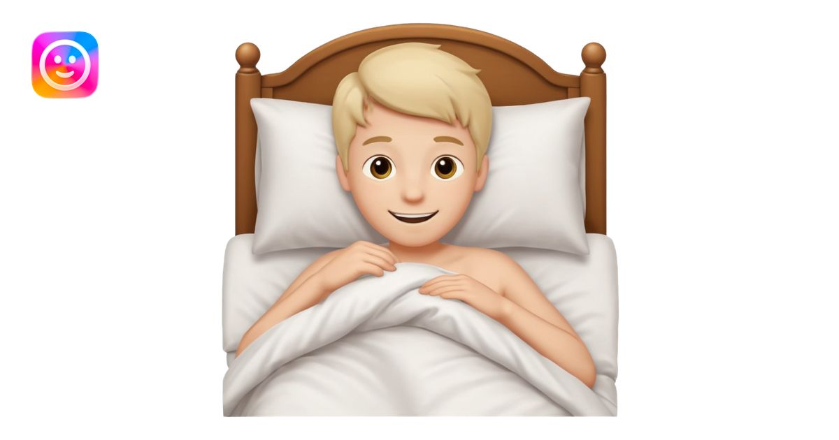 create emoji of a boywho is lying in the bed in the morning and its ...