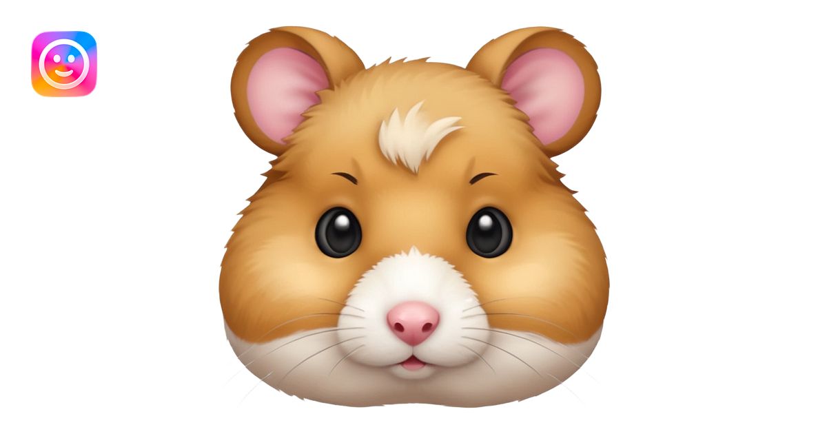 An cute hamster face emoji | AI Emoji Generator