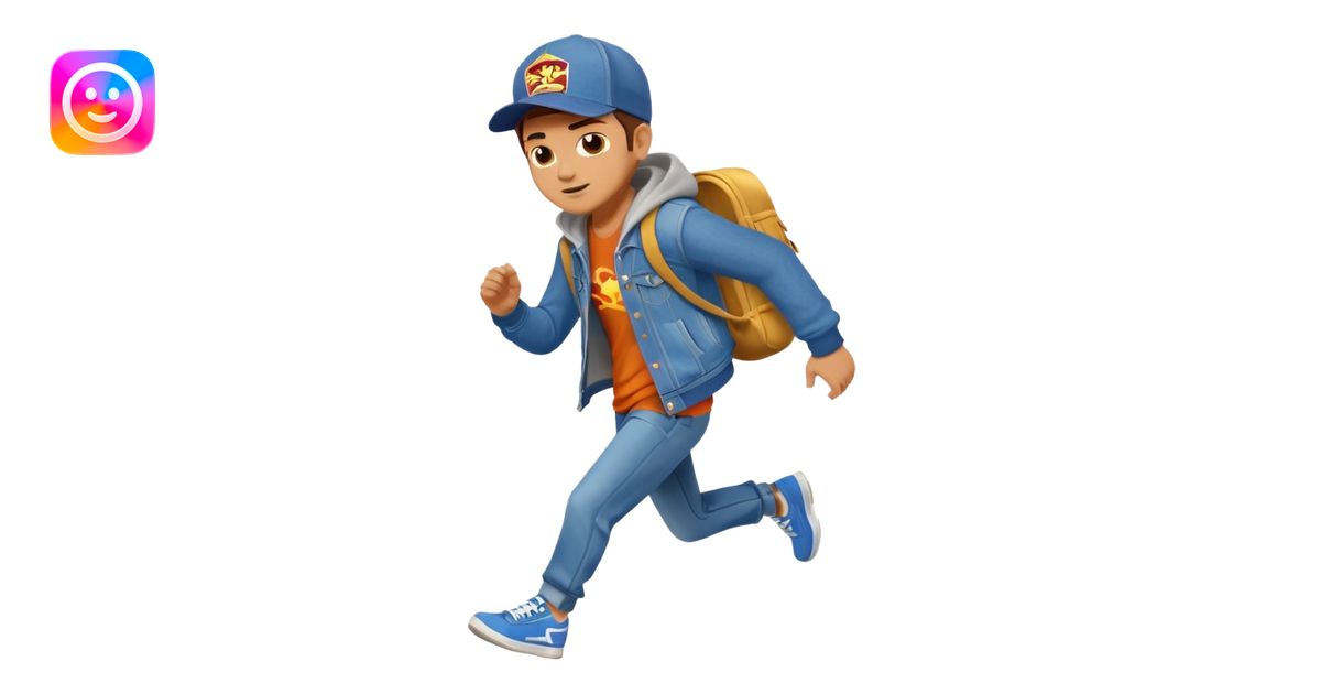 Subway surfers jake full body running emoji | AI Emoji Generator