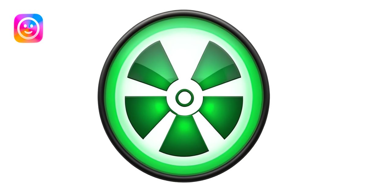 green radioactive symbol emoji | AI Emoji Generator