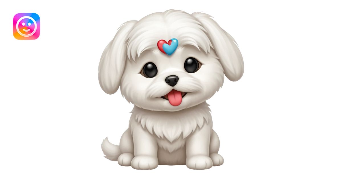 small maltese kissing emoji | AI Emoji Generator