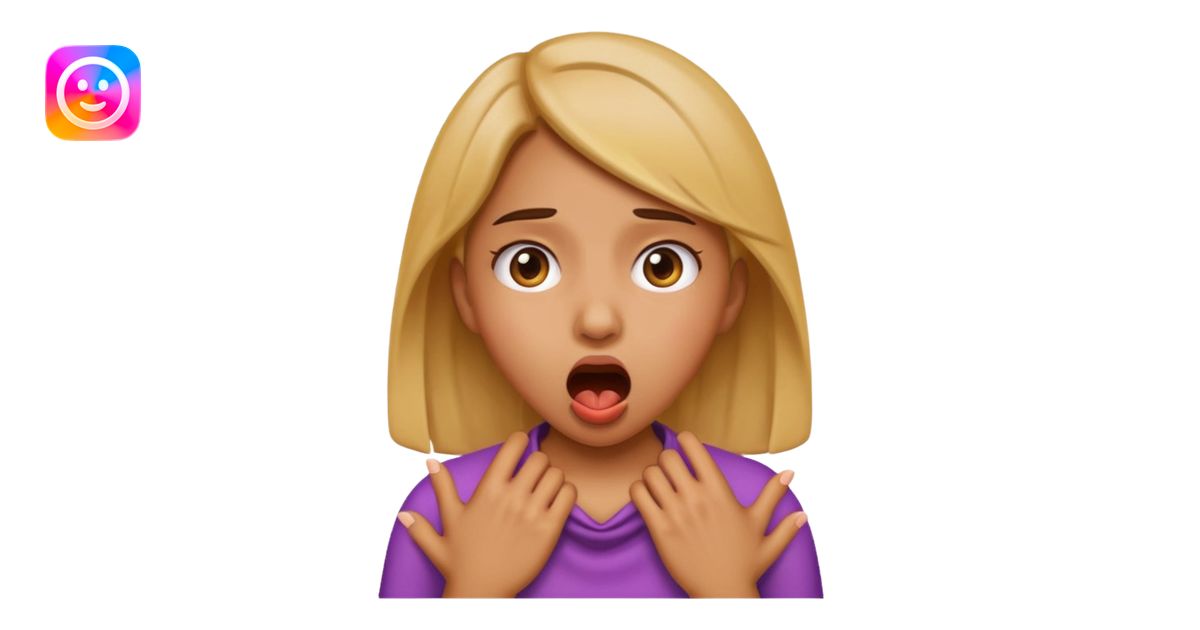 the girl emoji doing the choking emote emoji | AI Emoji Generator