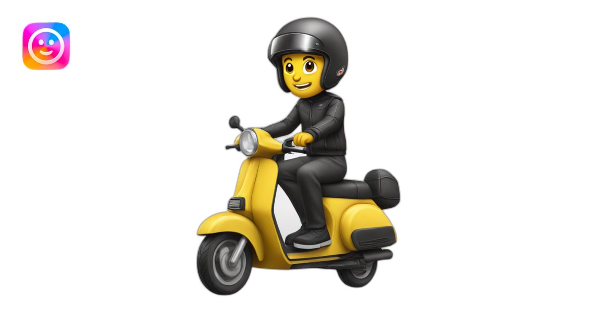 mouche sur un scooter emoji | AI Emoji Generator