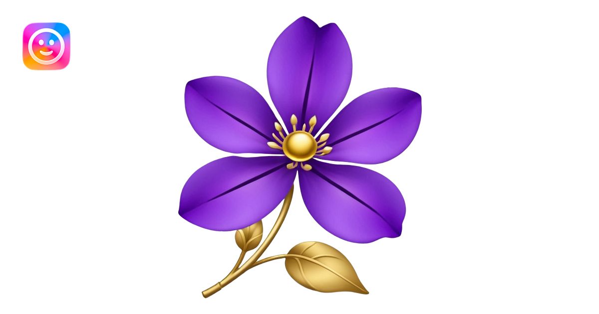 Purple flower fancy royalty emoji | AI Emoji Generator