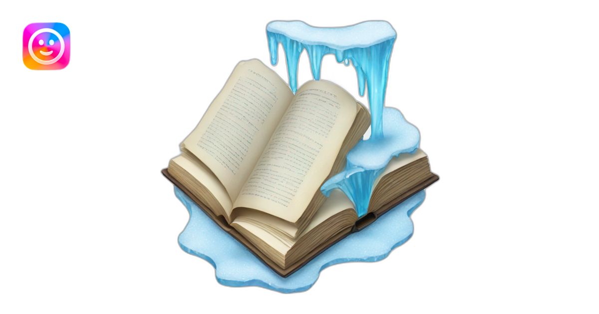 open book made of ice emoji | AI Emoji Generator