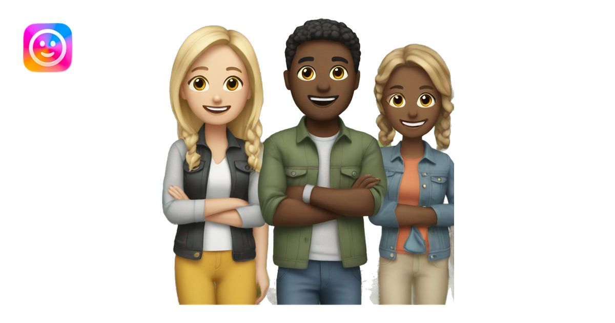 friends enjoying outdoor day emoji | AI Emoji Generator