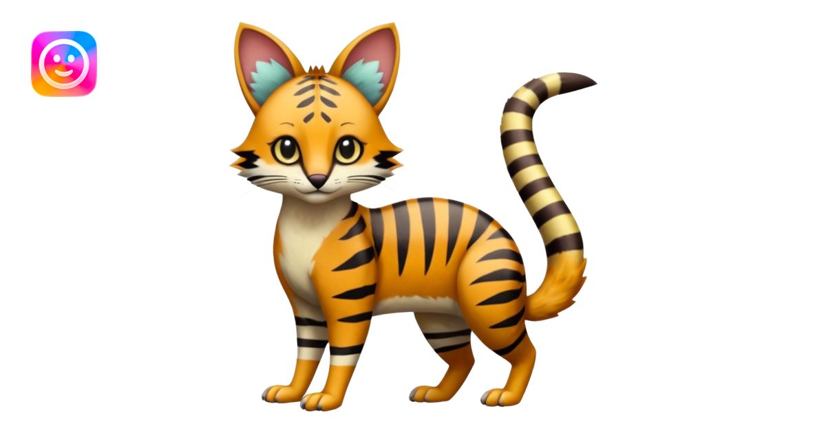 Colorful Bobcat-Tiger-Numbat-Serval-Genet-Pokémon-Digimon-Fakémon ...