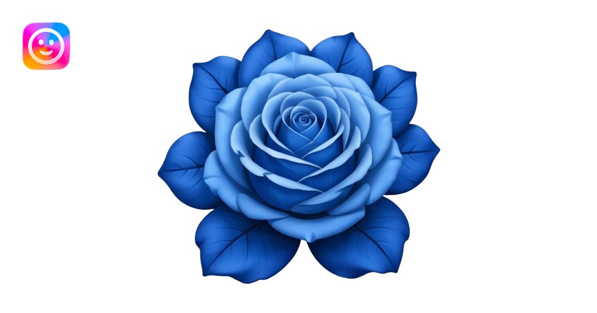 Blue rose aesthetic emoji | AI Emoji Generator
