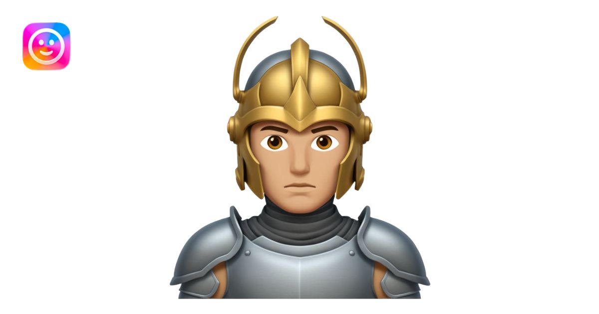 Armored Hero emoji | AI Emoji Generator