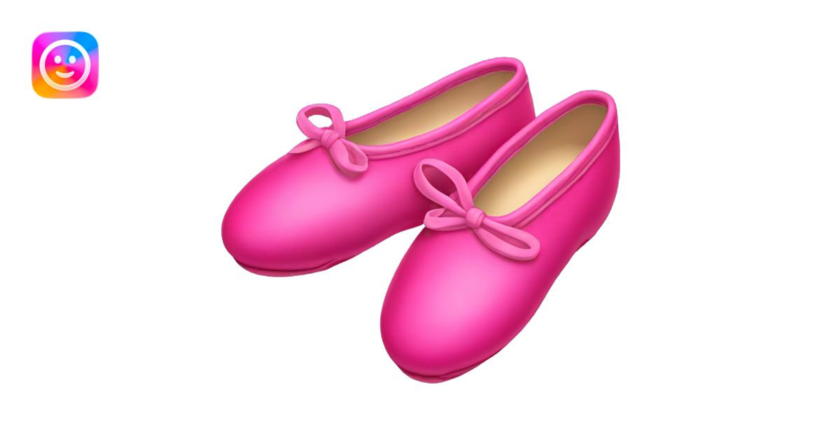 Hot pink ballet shoes emoji | AI Emoji Generator