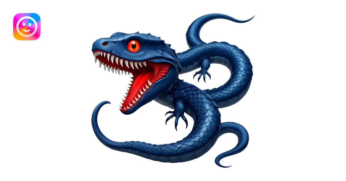 Leviathan – Massive scaled beast with glowing eyes. emoji | AI Emoji ...
