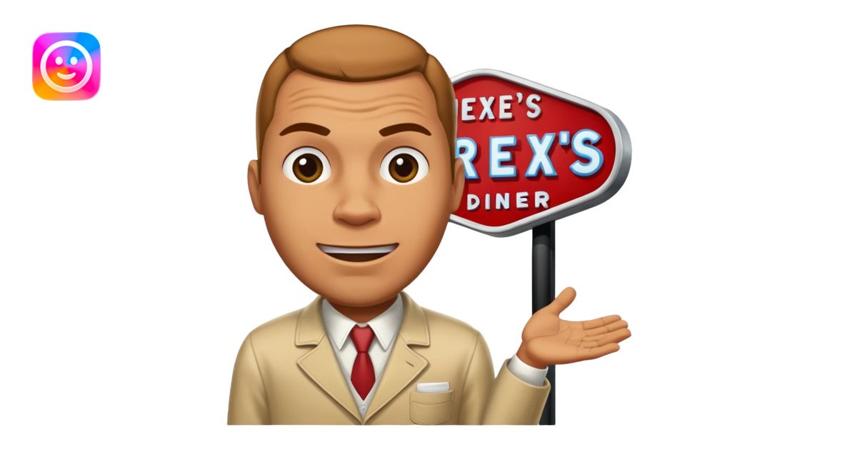 A rex from gta5 flicking on a open and close sign for rexs diner emoji ...