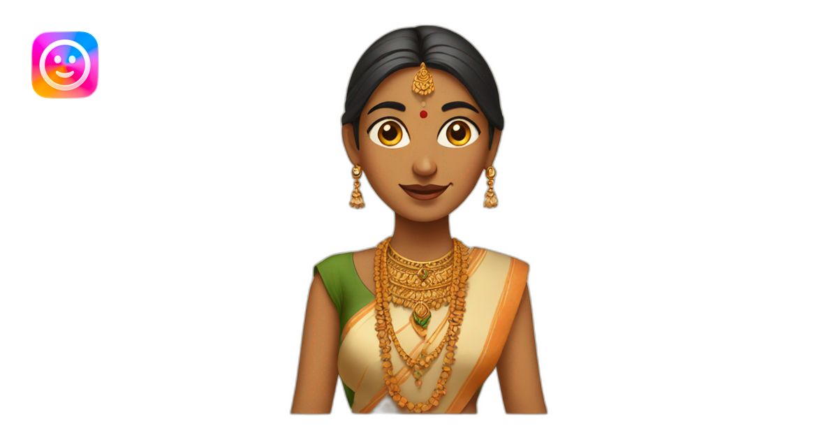 indian tradition lady emoji | AI Emoji Generator