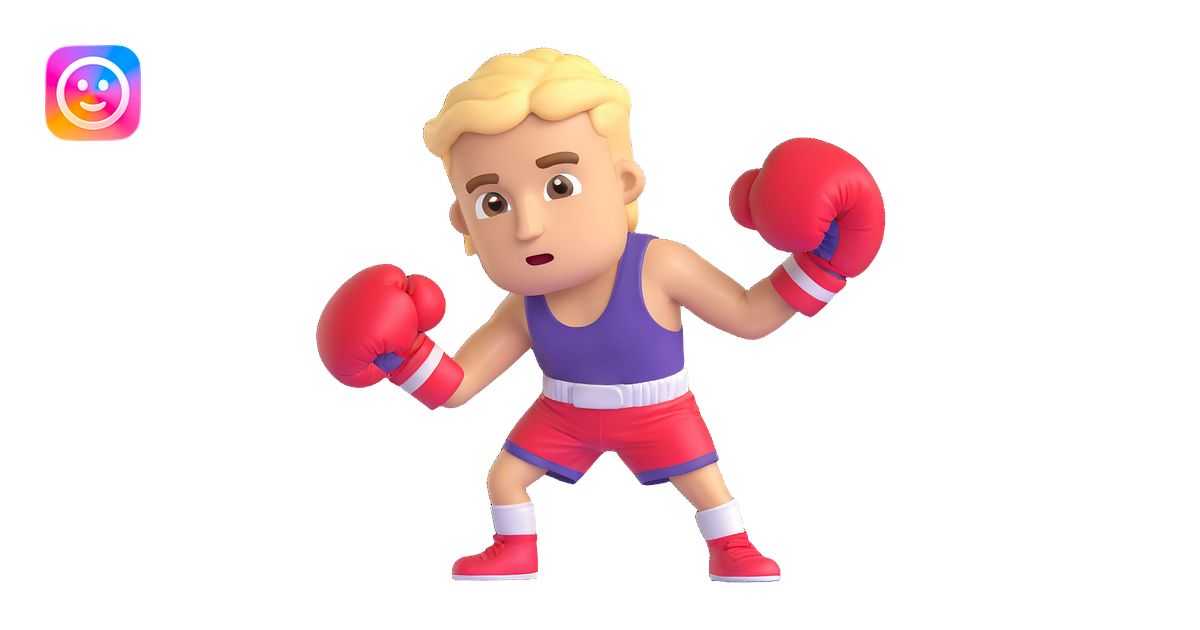 jake paul emoji, boxing gloves, determined face emoji | AI Emoji Generator