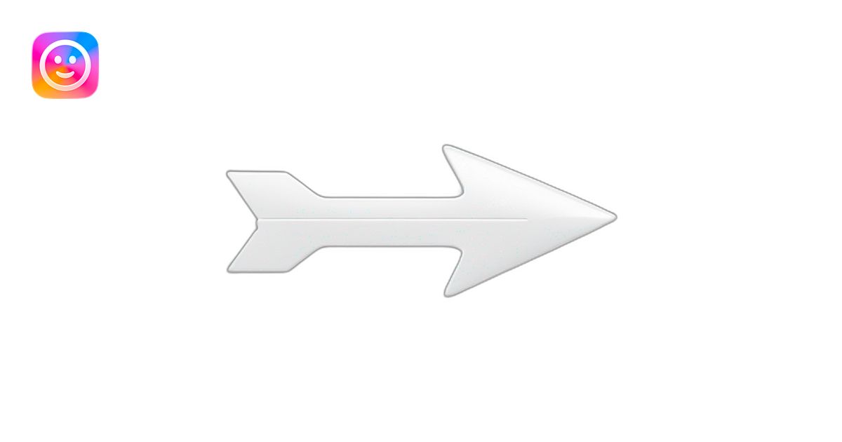 White arrow emoji | AI Emoji Generator