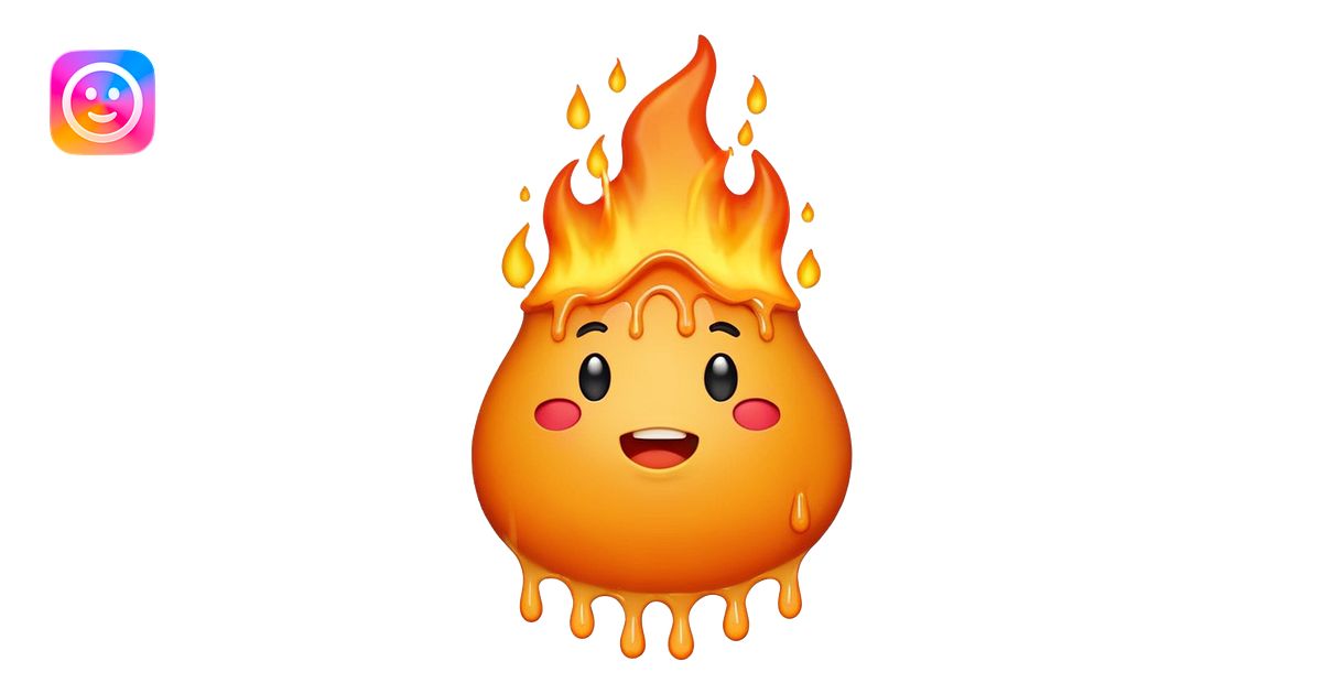 a flame that burns a fat body emoji | AI Emoji Generator