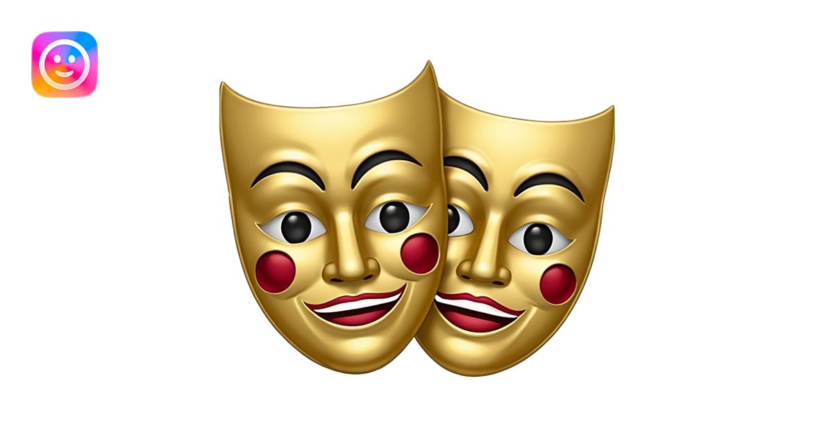 Happy and sad masks theater emoji | AI Emoji Generator