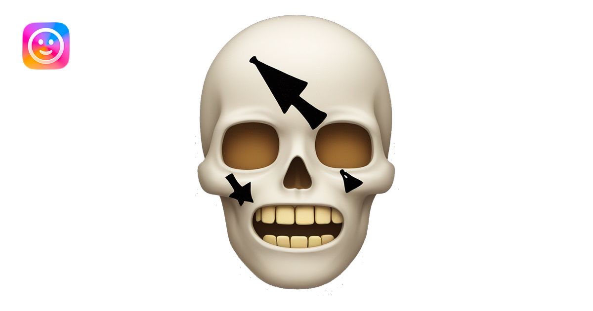 Shh emoji with as a skull emoji | AI Emoji Generator