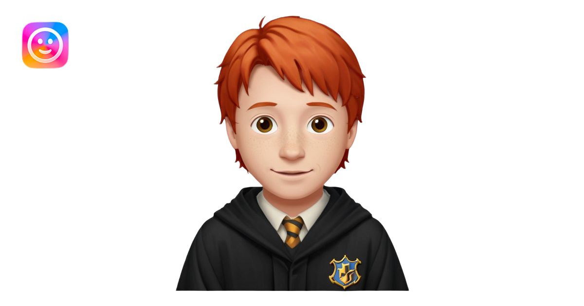 Create a realistic portrait of Ron Weasley with red hair, freckles ...